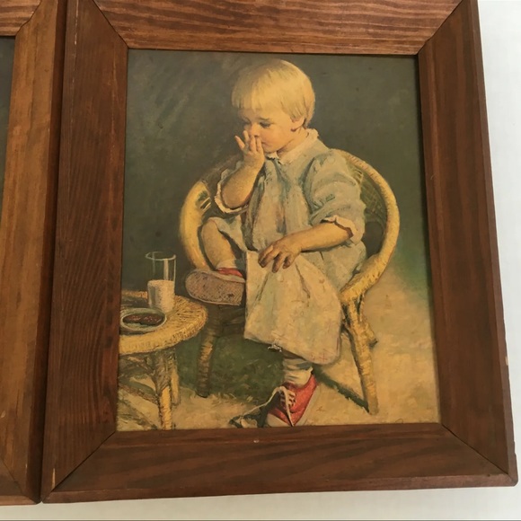Art | Vintage Framed James Ingwersen Art Prints Gretchen Gary Boy ...
